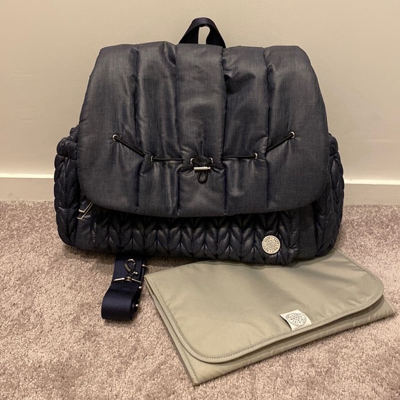 Happ | Bags | Happ Brand Levy Backpack Diaper Bag In Denim Color No ...